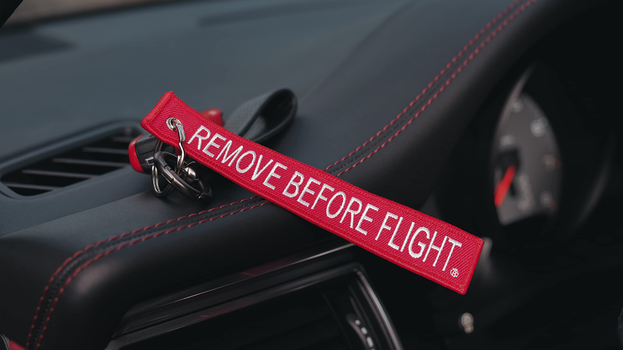 Apex Imports AIXEPA 3X Remove Before Flight Red/White Key Chain 5.5" x 1" Motorcycle ATV Car Truck Keychain