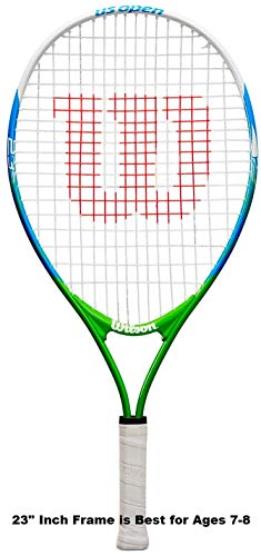 Generic Wilson US Open 21 Junior Tennis Racquet Bundled with a Red/White Wilson Advantage II Tennis Bag (Perfect for Beginner Players Age 5-6) Red/White Bag 21 Inch Racquet