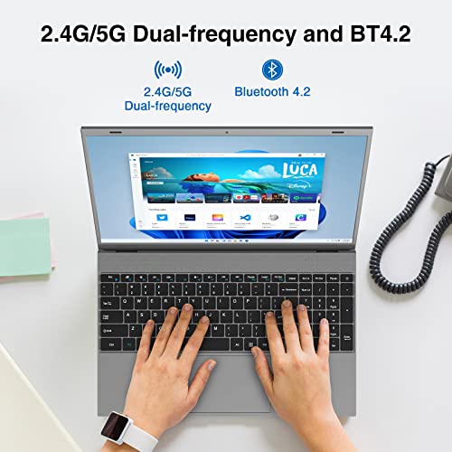 BiTECOOL Windows 11 Laptop, 15.6 inches Full HD IPS Display, Intel Celeron N4120 Quad Core, 12GB RAM and 256GB SSD Laptop Computer, 2.4/5G WiFi, BT4.2, Full Size Keyboard and Ultra Slim