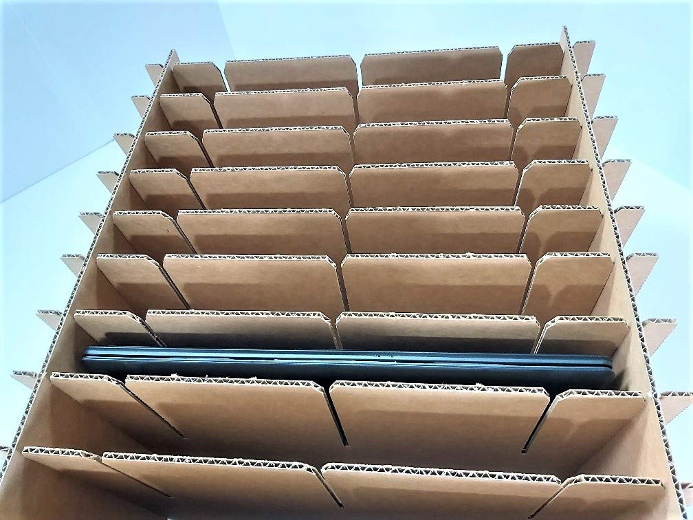 Tek Source Solutions Universal Motherboard Shipping & Storage Box Kit โ Slotted Moving Boxes with Trays, Protective Corrugated Cardboard Packing Boxes, Foam Shock Protection Shell, Pack of 1