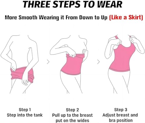 EUYZOU 2PK Women's Tummy Control Shapewear Tank Tops Underbust Compression Shape Wear Seamless Body Shaper Camisole, Black/Beige L