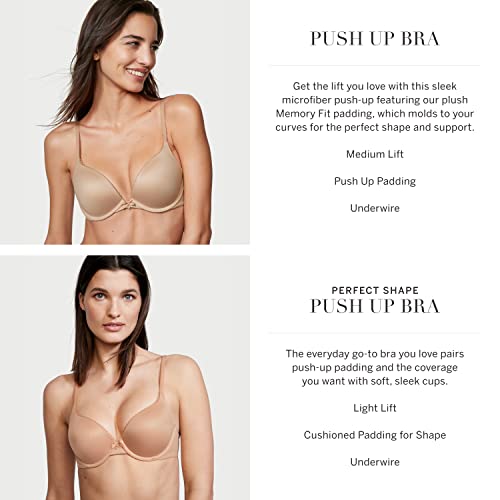 Victoria's Secret Body by Victoria Push Up Bra, Bras for Women, Beige Smooth, 34B