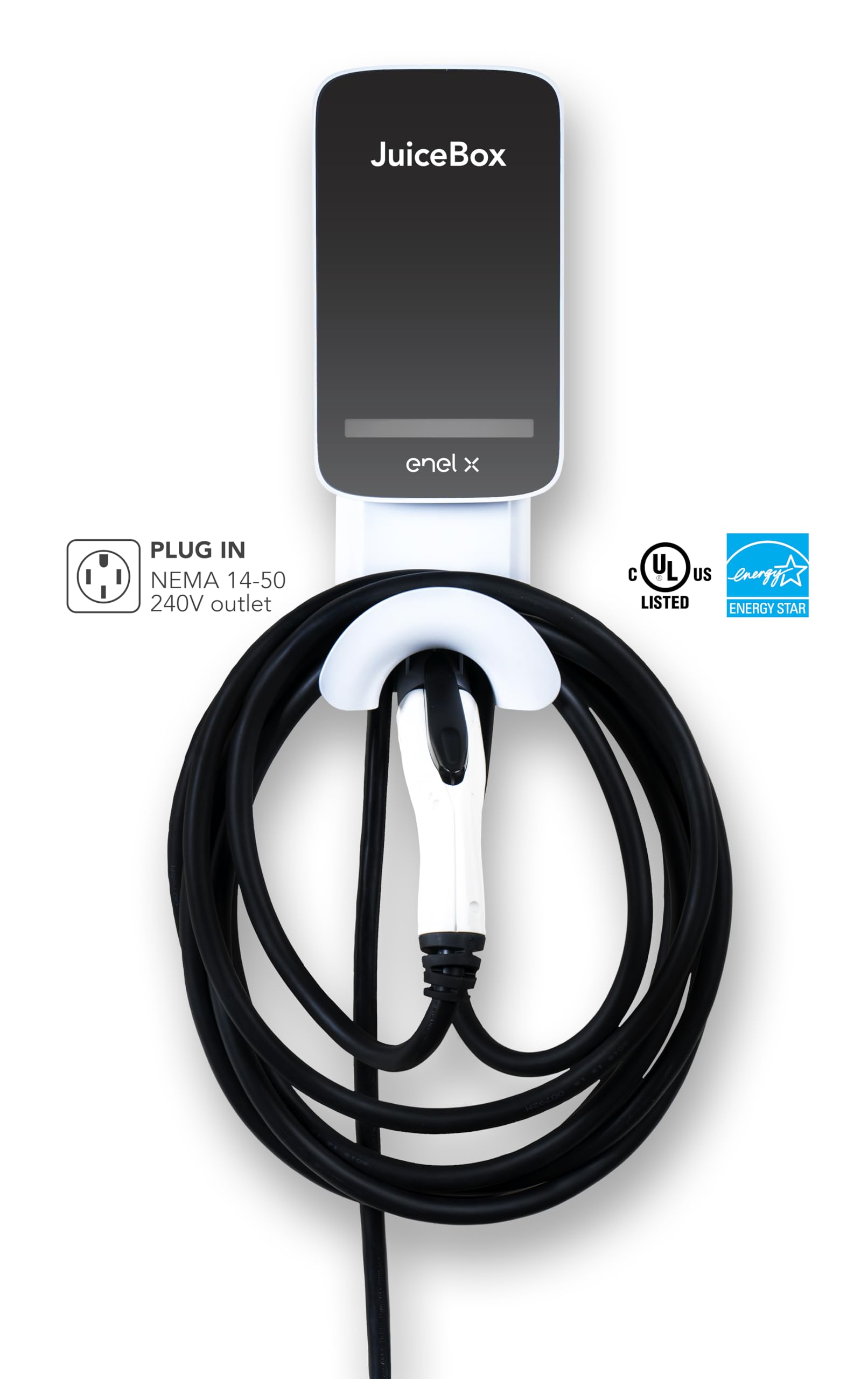JuiceBox 32 Smart Electric Vehicle (EV) Charging Station with WiFi - 32 amp Level 2 EVSE, 25-Foot Cable, UL and Energy Star Certified, Indoor/Outdoor Use (NEMA 14-50 Plug, Gray)