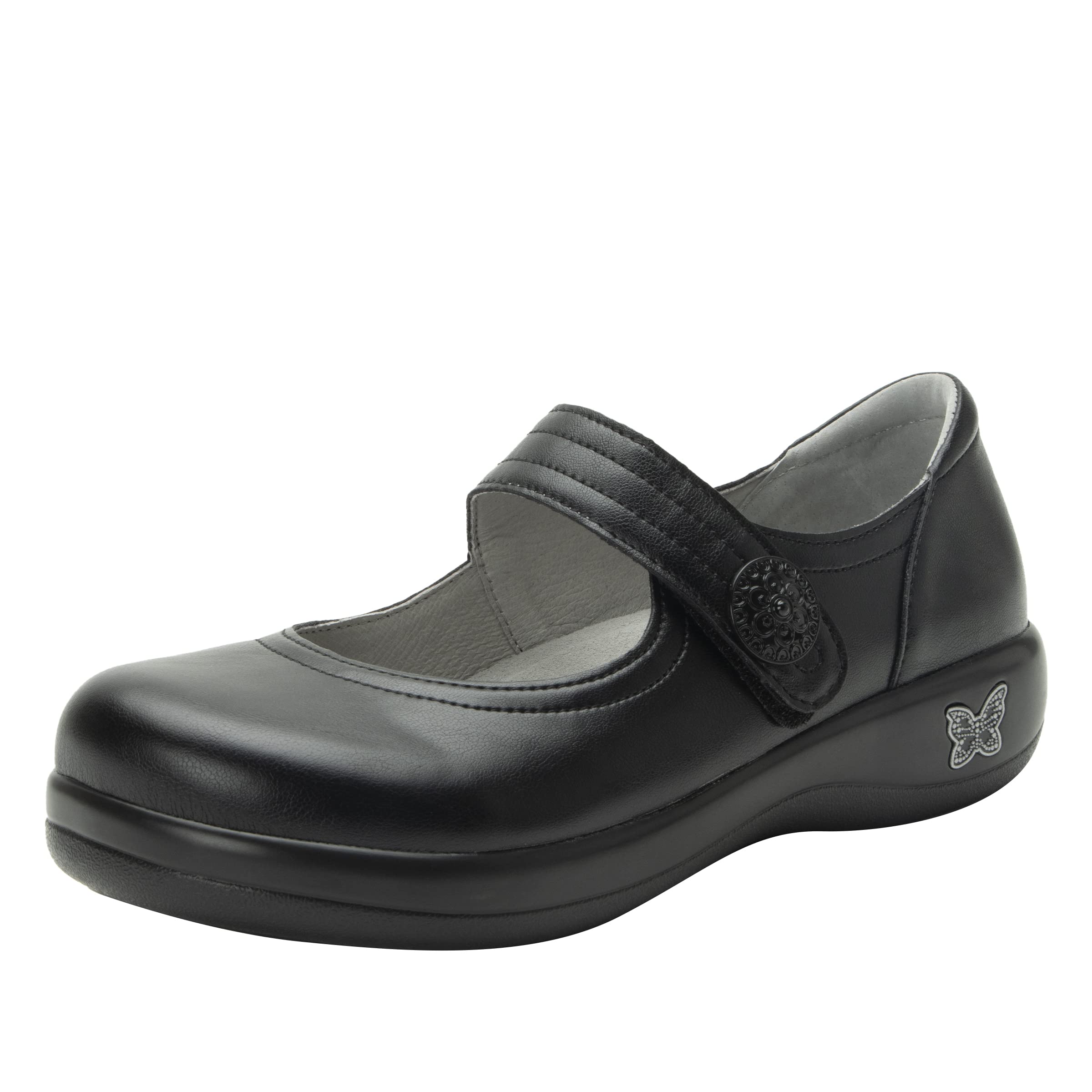 Alegria Kourtney Mary Jane Women's Comfort Shoes Upgrade Black Vegan Leather 10.5-11 M US