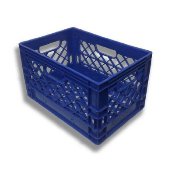 Milk Crate 19x13x11 Rectangular Dairy Crate (Blue)