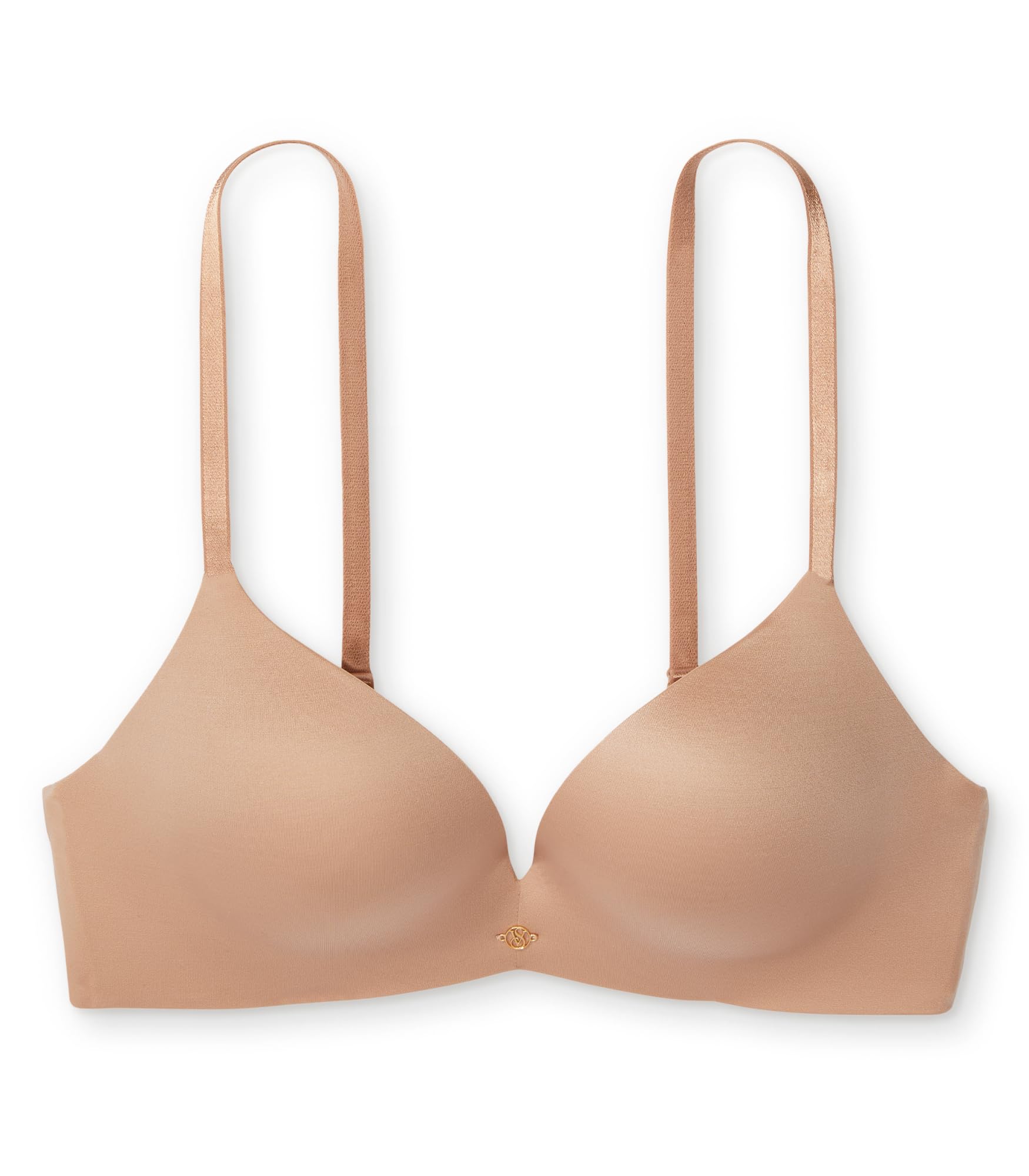 Victoria's Secret So Obsessed Wireless Push Up Bra, Padded, Plunge Neckline, Smoothing, Bras for Women, Beige (34C)