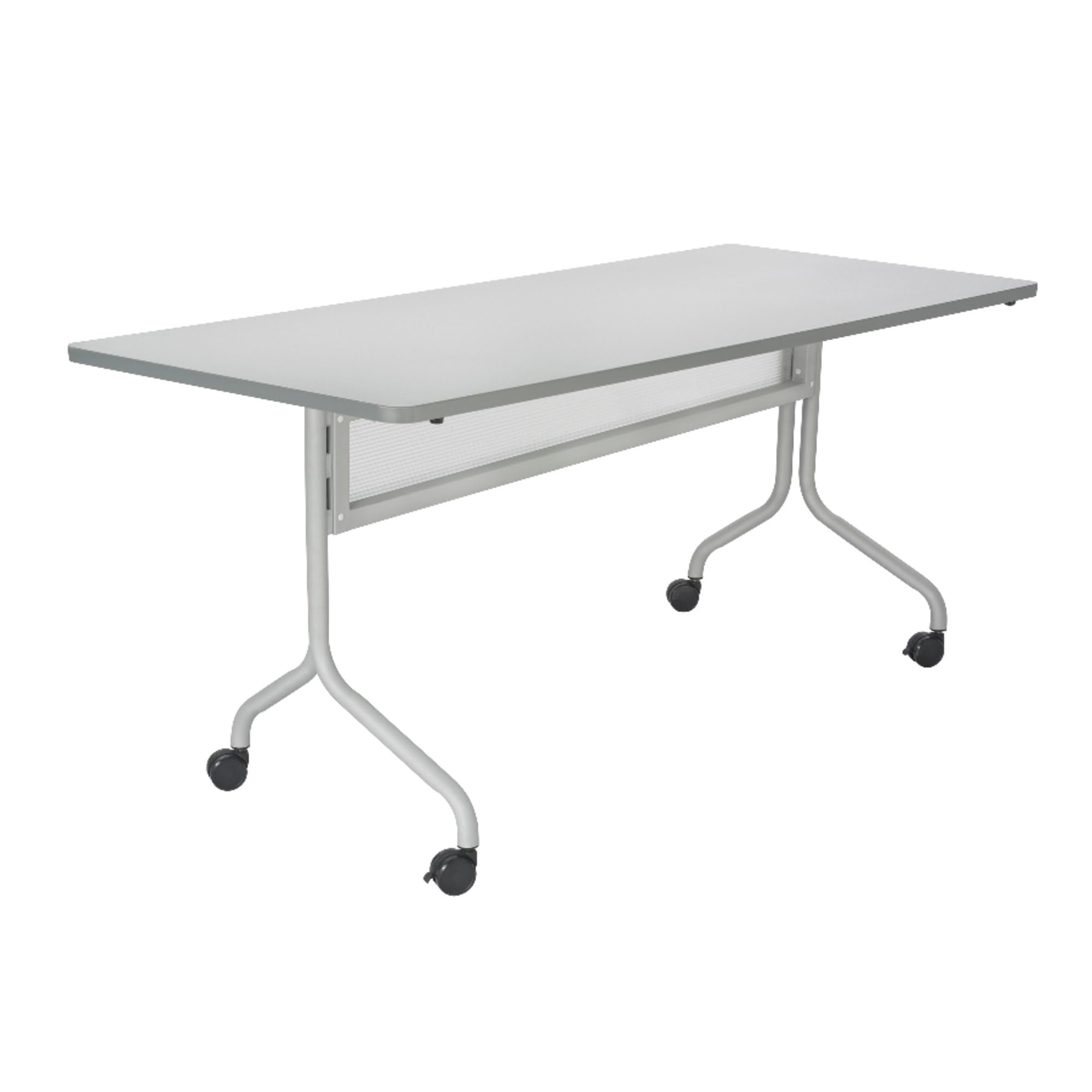 Safco Impromptu Mobile Training Table Rectangle Top 72 by 24-Inch, Grey