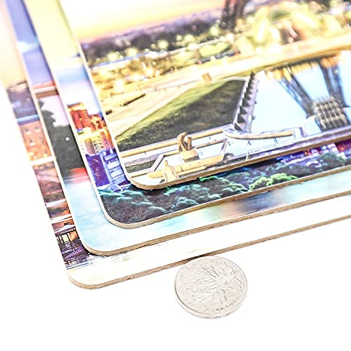 Office Supply Clipboard Cute Wood A4 A5 Clipboard Sky Writing Pads Exam Clip Board Office School Supply Thing Item Folder Paper Desk Durable Low Profile Clip (Color : Tower 1pcs)
