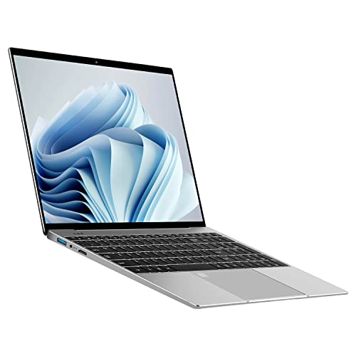 VGKE [Windows 11 Home] B15 Windows 11 Laptop with Fingerprint Reader, 15.6" Full HD 1920*1080 IPS, Intel Celeron J4125 Processor, 12GB RAM LPDDR4, 256GB SSD, Backlit Keyboard