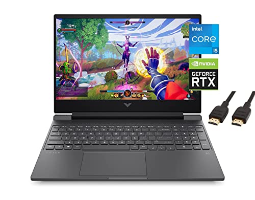 HP Victus 15.6" FHD IPS Premium Gaming Laptop | 12thGen Intel Core i5-12500H | 16GB RAM | 512GB SSD | NVIDIA GeForce RTX 3050 | Backlit Keyboard | Windows 11 | with HDMI Cable Bundle