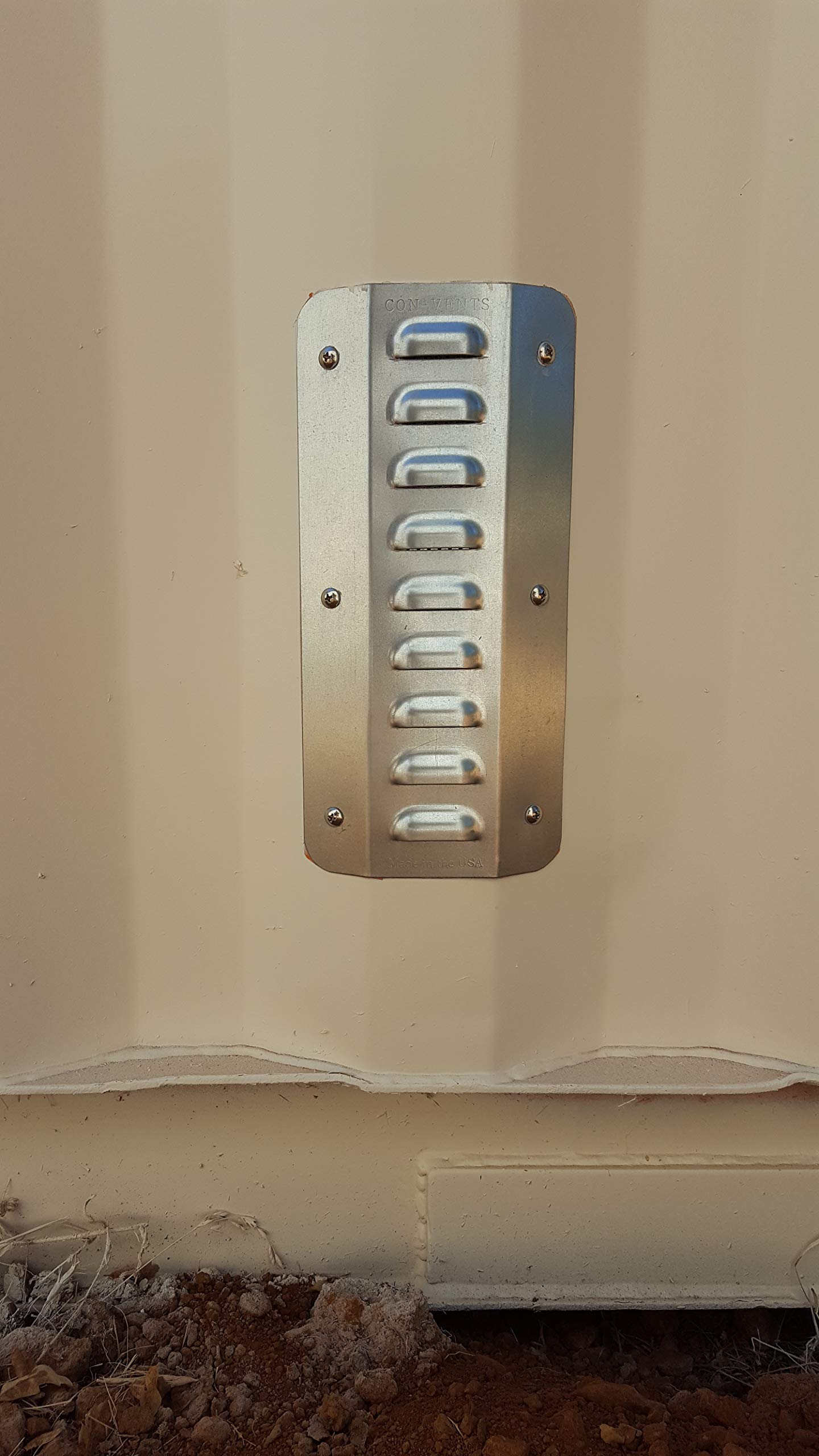 Shipping Container Vent Kit by CON-VENTS. Provides flow through ventilation to remove excessive heat and condensation. Made in the USA by a US Veteran. Patent Pending.