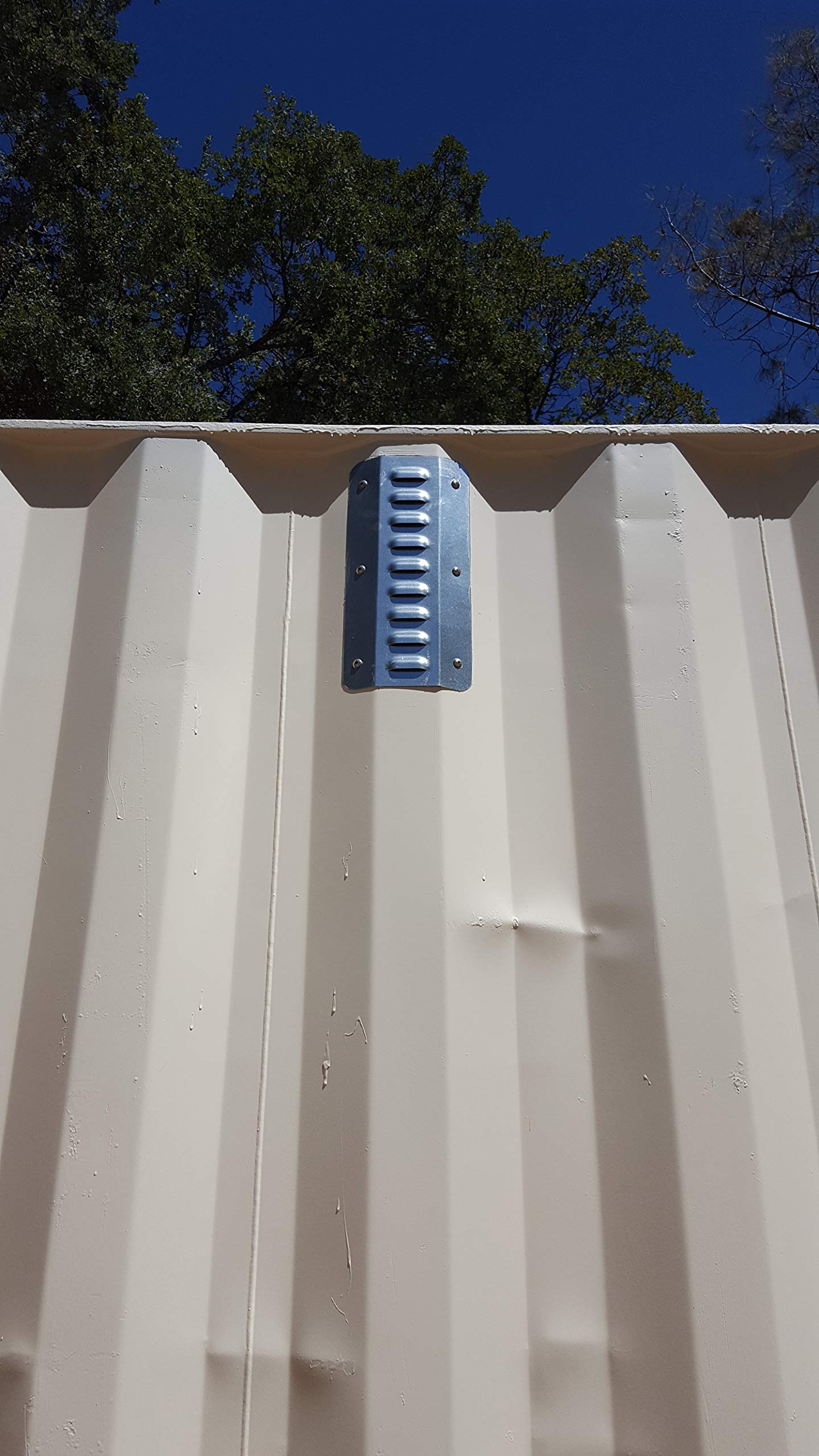 Shipping Container Vent Kit by CON-VENTS. Provides flow through ventilation to remove excessive heat and condensation. Made in the USA by a US Veteran. Patent Pending.