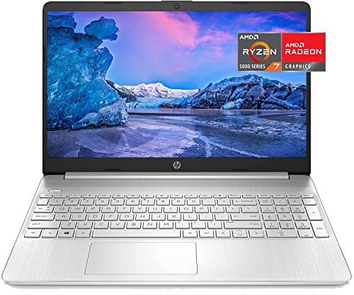 HP 2022 Newest 15.6 HD Micro-Edge Laptop,8-Cores AMD Ryzen 7 5700U(up to 4.3GHz), 16GB DDR4 RAM, 512GB PCIe SSD, Full-Size KB, WiFi 6, Bluetooth 5.2, HDMI, Windows 11, Silver, w/ 3in1 Accessories