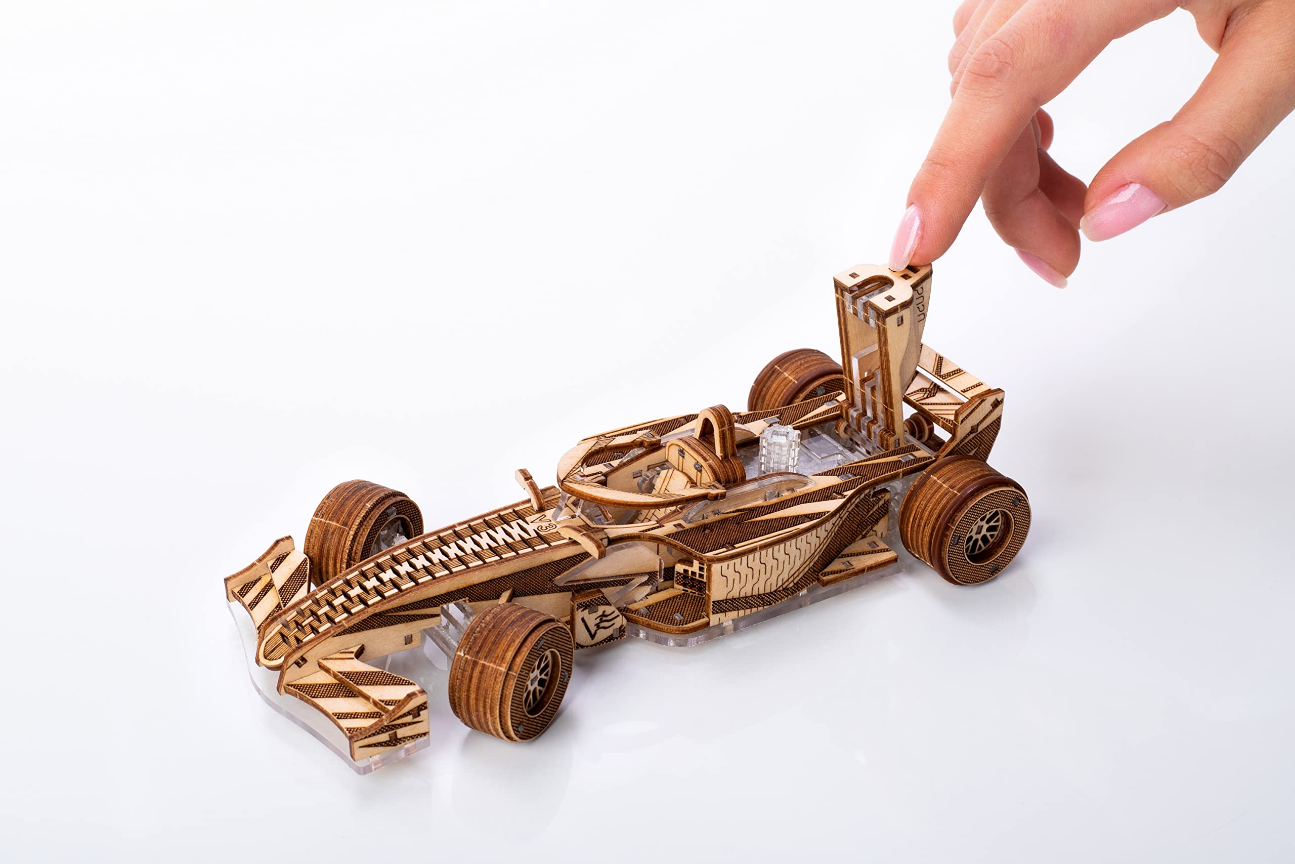 Veter Models Racer - V3 Mechanical 3D Puzzle Sport Car DIY Mechanical Model for Adults STEM Toys Hobby Gift Modelling Kit Mechanical Puzzles