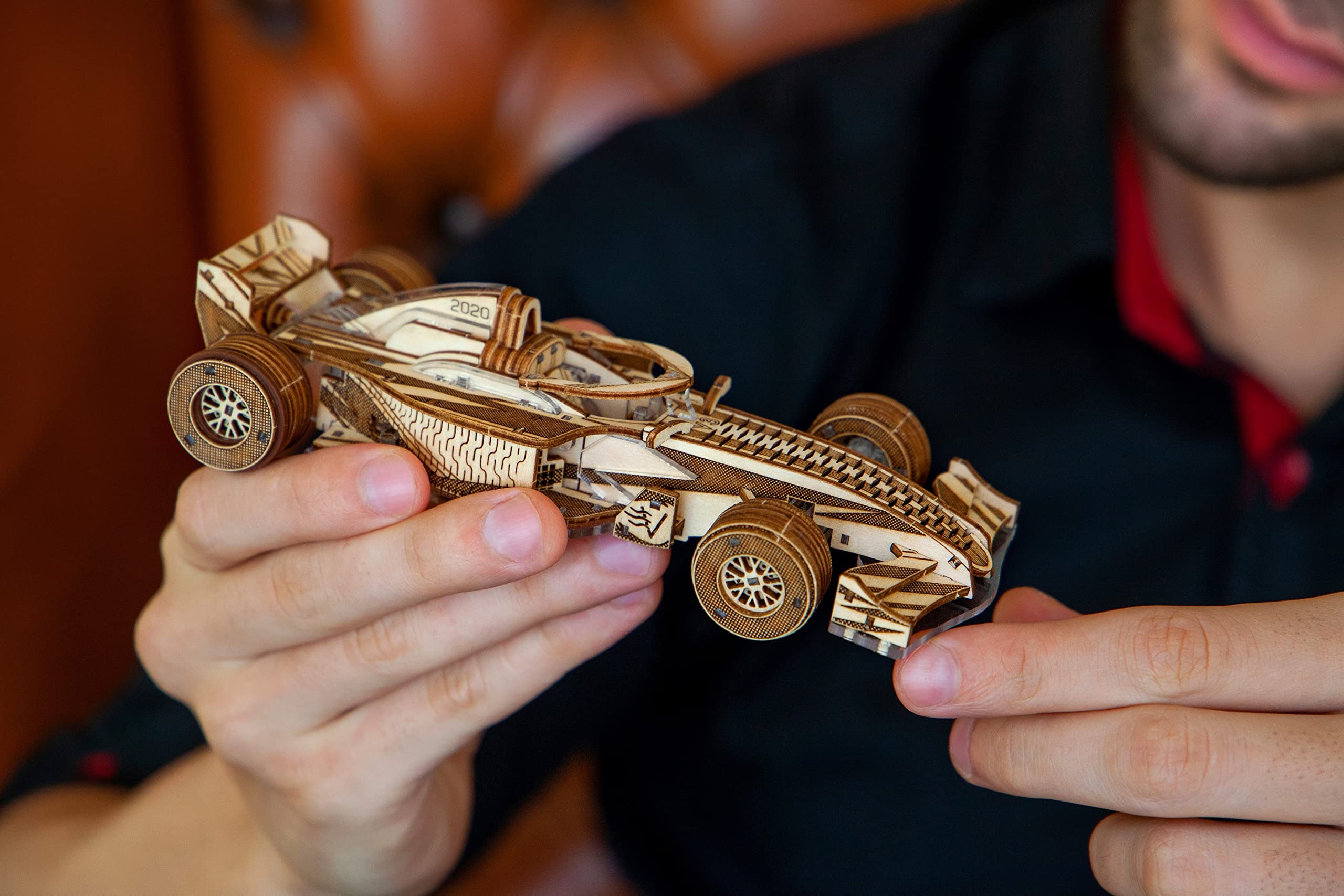 Veter Models Racer - V3 Mechanical 3D Puzzle Sport Car DIY Mechanical Model for Adults STEM Toys Hobby Gift Modelling Kit Mechanical Puzzles