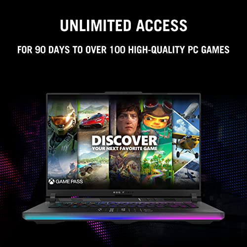 ASUS ROG Strix Scar 16 (2023) Gaming Laptop, 16” Nebula HDR QHD 240Hz/3ms, 1100 nits, Mini LED, GeForce RTX 4090, Intel Core i9-13980HX, 32GB DDR5, 2TB PCIe, Wi-Fi 6E, Windows 11 Pro, G634JY-XS97