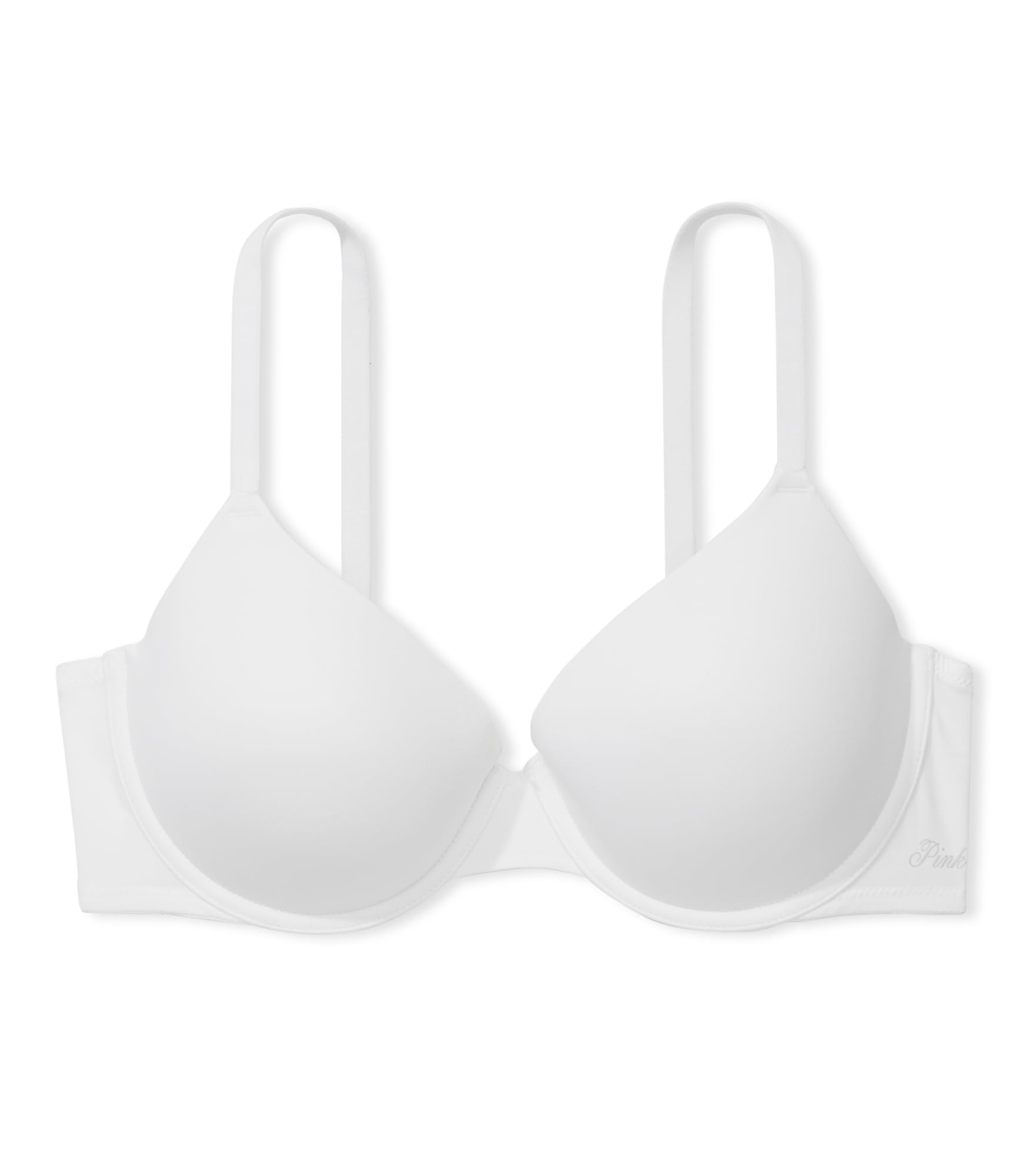 Victoria's Secret Pink Wear Everywhere T-Shirt Lightly Lined Bra, Smooth, Bras for Women, Optic White, (36B)