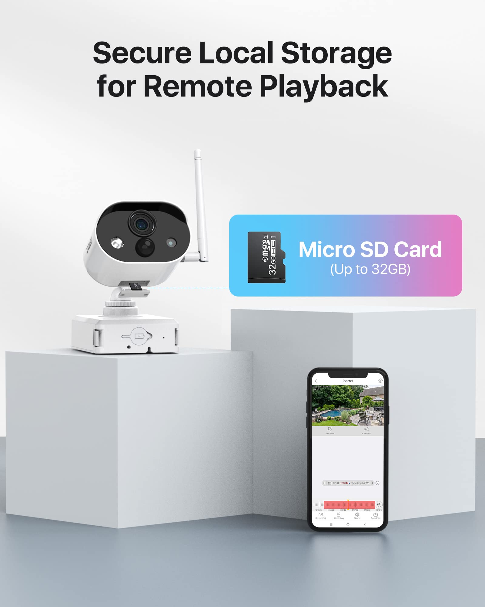 ZOSI C309 4CH 2K Spotlight Battery Powered Wireless Security Camera System,4pcs Wire-Free Rechargeable Outdoor Cameras,Color Night Vision,Light & Siren Alarm,2-Way Audio,32GB SD Card&Cloud Storage