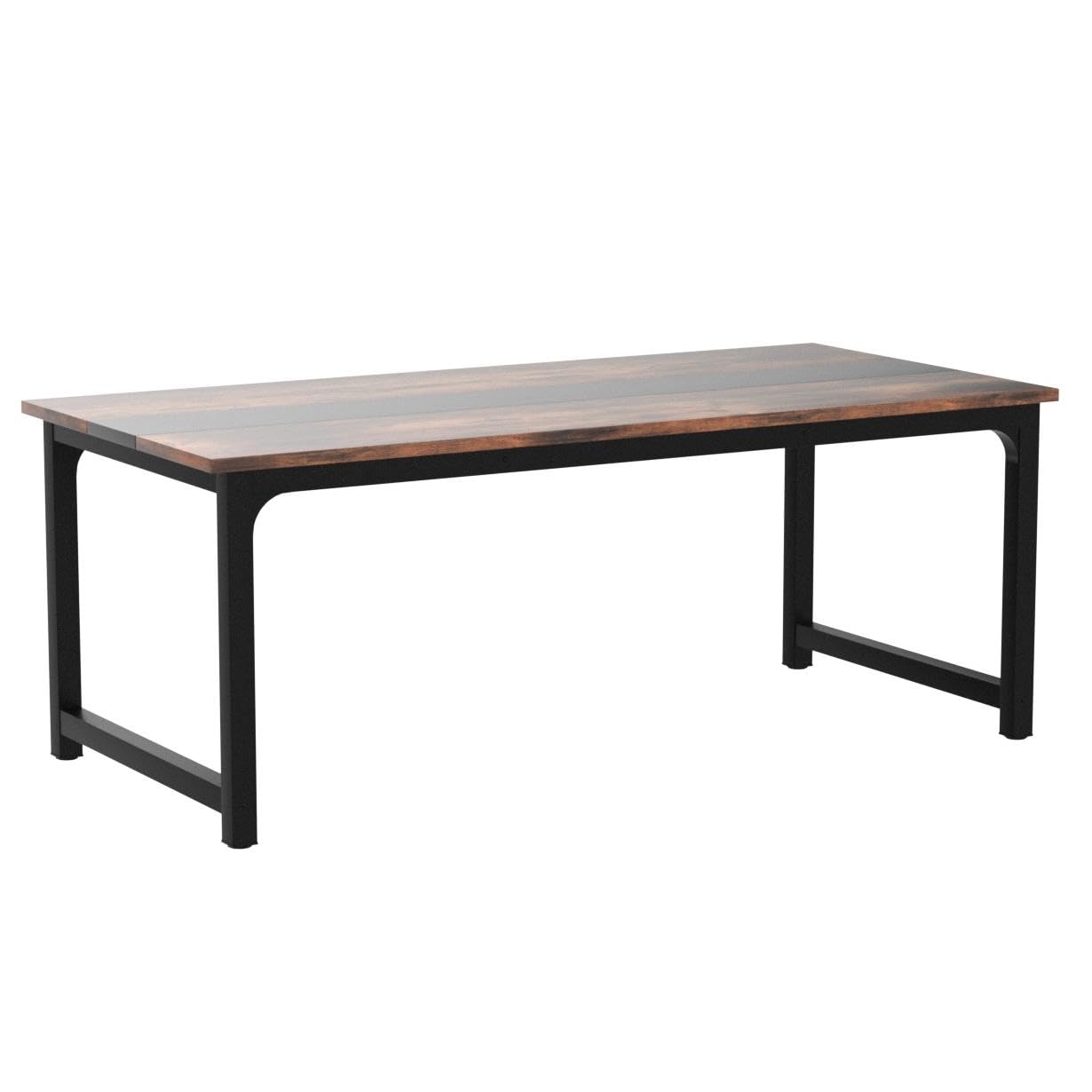 Tribesigns Conference Table, 6FT Meeting Seminar Table Rectangular Meeting Room Table, 70.8L x 31.5W x 29.5H, Brown/Black