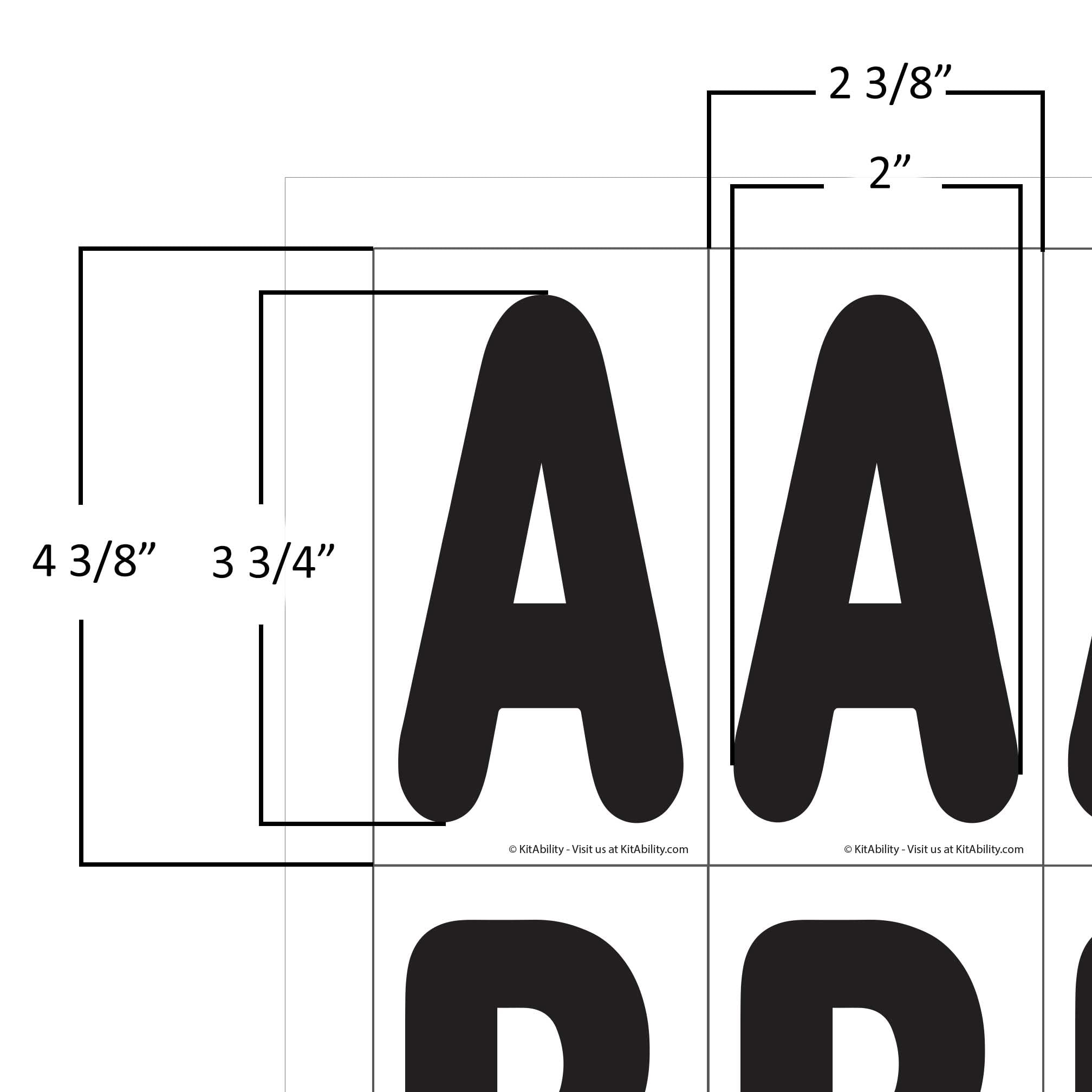 KitAbility Replacement Numbers for White Message Board Sidewalk Signs with 4 Inch Tracks, 6 of Each Number 0 to 9, Purple on White Background