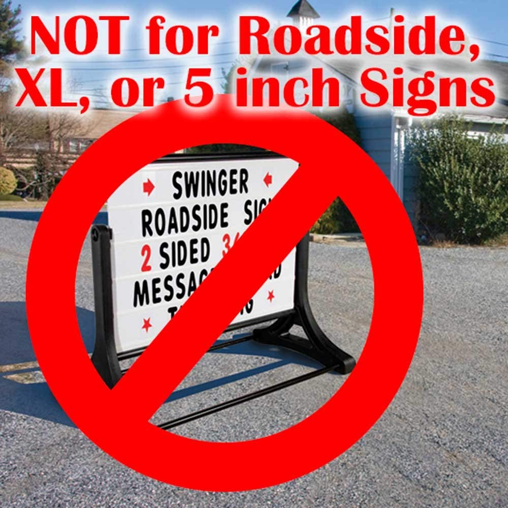 KitAbility Replacement Numbers for White Message Board Sidewalk Signs with 4 Inch Tracks, 6 of Each Number 0 to 9, Purple on White Background
