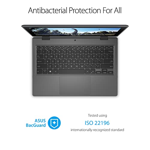 ASUS BR1100 Laptop, 11.6" HD Anti-Glare Touchscreen Display, Intel Celeron N4500, 4GB RAM, 64GB Storage, MIL-STD 810H Durability, TPM 2.0, Windows 10 Pro, Dark Grey, Stylus Included, BR1100FKA-502YT