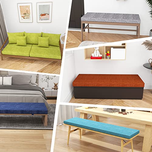 ROFIELTY Bench Cushion 36 inch, Soft Thickened Bench Cushions for Indoor Furniture, Durable Outdoor/Indoor Bench Seat Cushion,Multi-Scene Use. (36x14x2.5, Light Gray)