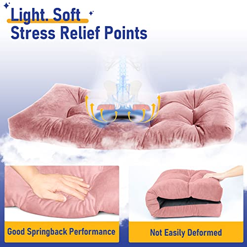 ROFIELTY Bench Cushion 45 inches. Non-Slip Tufted Cushion for Indoor/Outdoor use, Comfortable Window Cushion, Soft Piano Bench Cushion.Multi-Scene use of Cushions. (45x18x3, Matte Pink)…