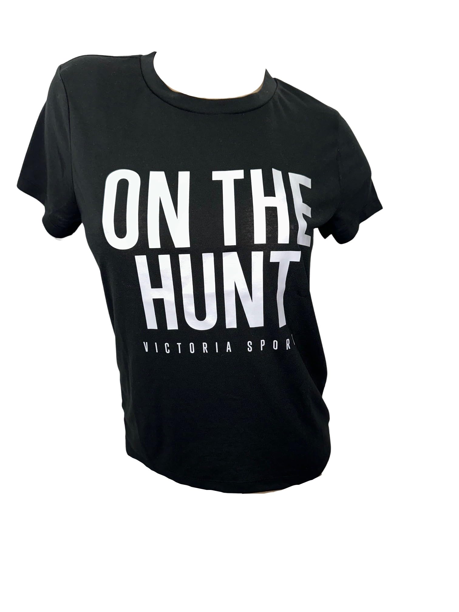 Victoria's Secret Sport Tee Color Black Short Sleeve Crew Neck New (Large)