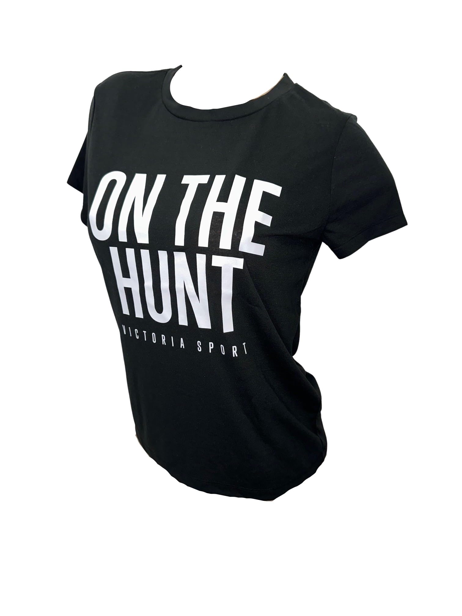 Victoria's Secret Sport Tee Color Black Short Sleeve Crew Neck New (Large)