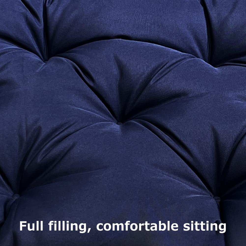 Srutirbo Outdoor/Indoor Swing Replacement Cushions 3 Seater, Waterproof Bench Cushion with Backrest, 40"x40", for Garden Patio Furniture (Black)