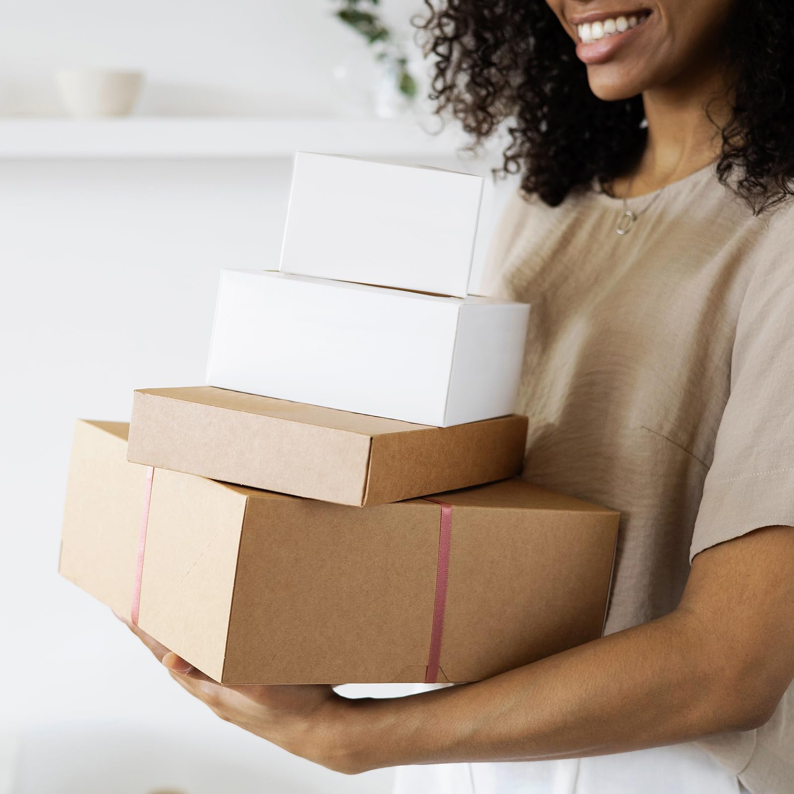 Famagic 12Pack 7x5x2 Small Mailing Boxes - Brown Shipping Boxes for Small Business, Corrugated Cardboard Mailer Boxes for Packaging, Bulk
