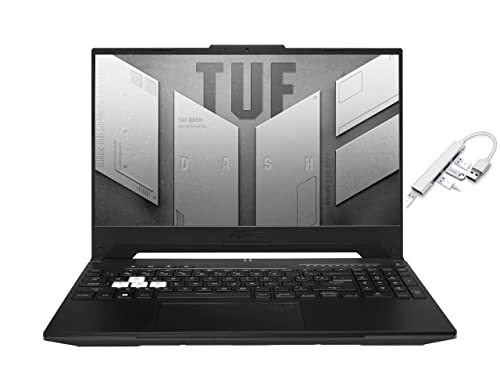 ASUS TUF Dash 15.6" 144Hz FHD Gaming Laptop | 12th Generation Core i7-12650H | NVIDIA GeForce RTX 3070 | Backlit Keyboard | Windows 11 (Black, 32GB DDR4 | 1TB SSD)