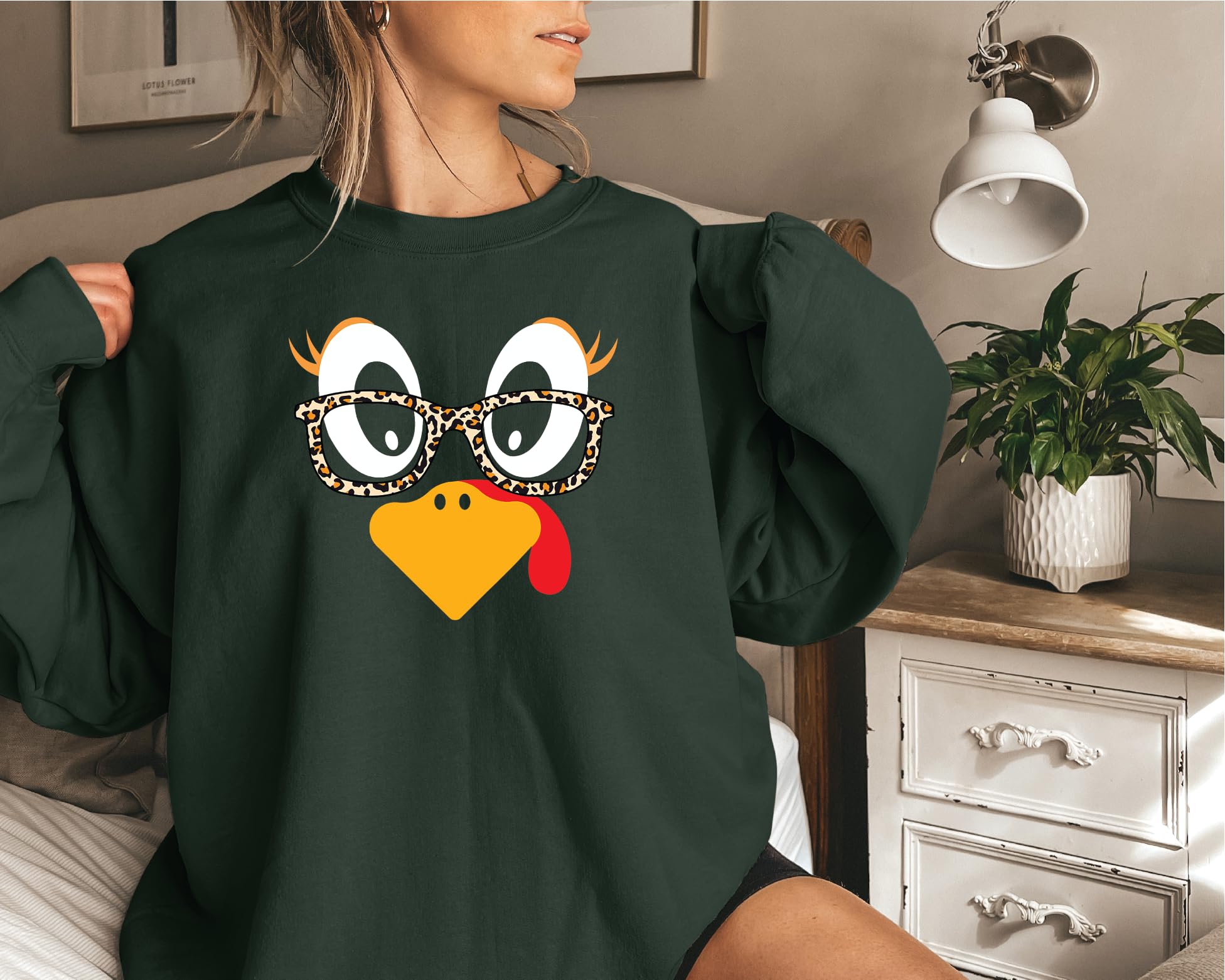 Cute Turkey Thanksgiving Sweatshirt | Thankgsiving Gift Sweater for Women | Funny Thanksgiving & Christmas Shirt