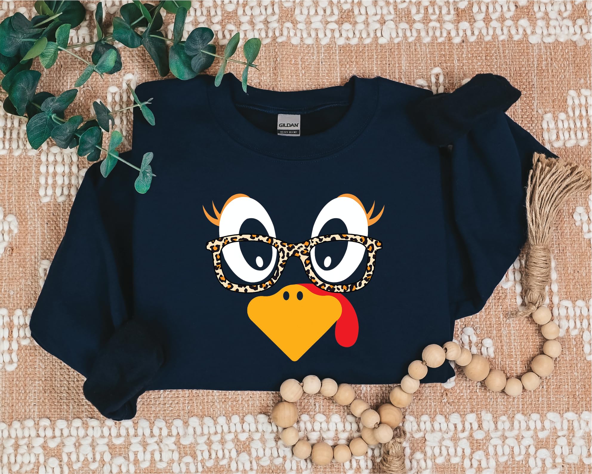 Cute Turkey Thanksgiving Sweatshirt | Thankgsiving Gift Sweater for Women | Funny Thanksgiving & Christmas Shirt