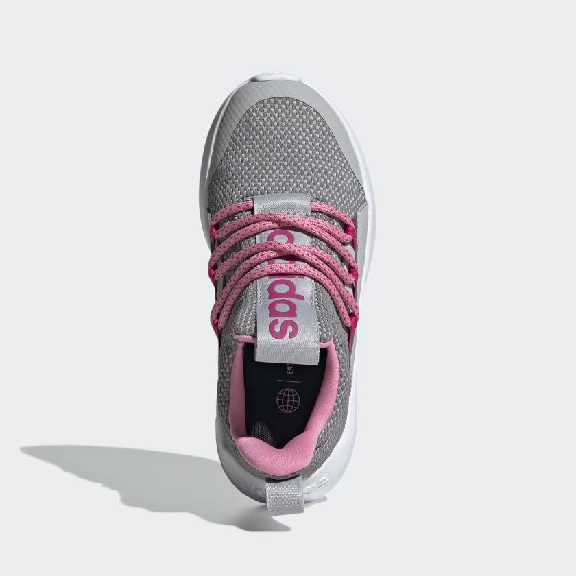 adidas Lite Racer Adapt 5.0 Running Shoe, Grey/Grey/Team Real Magenta, 3 US Unisex Little Kid