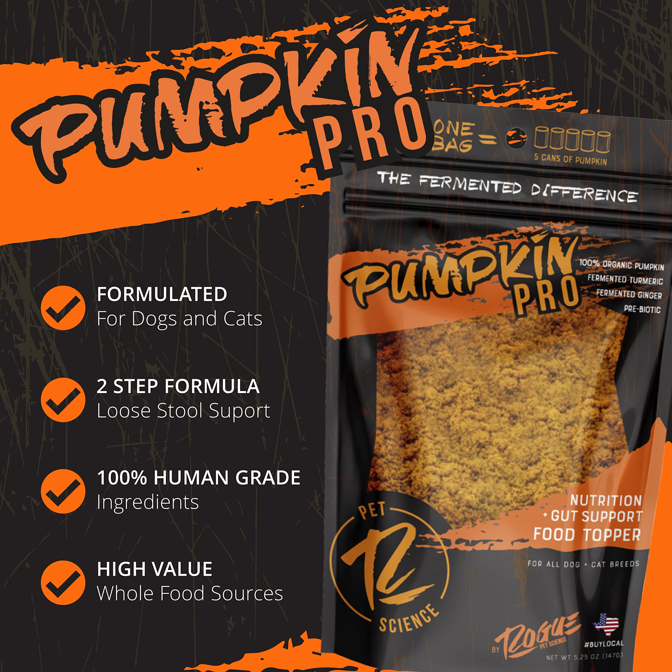 Rogue Pet Science Turmeric Plus Bundle with Pumpkin Pro Supplements for Dogs