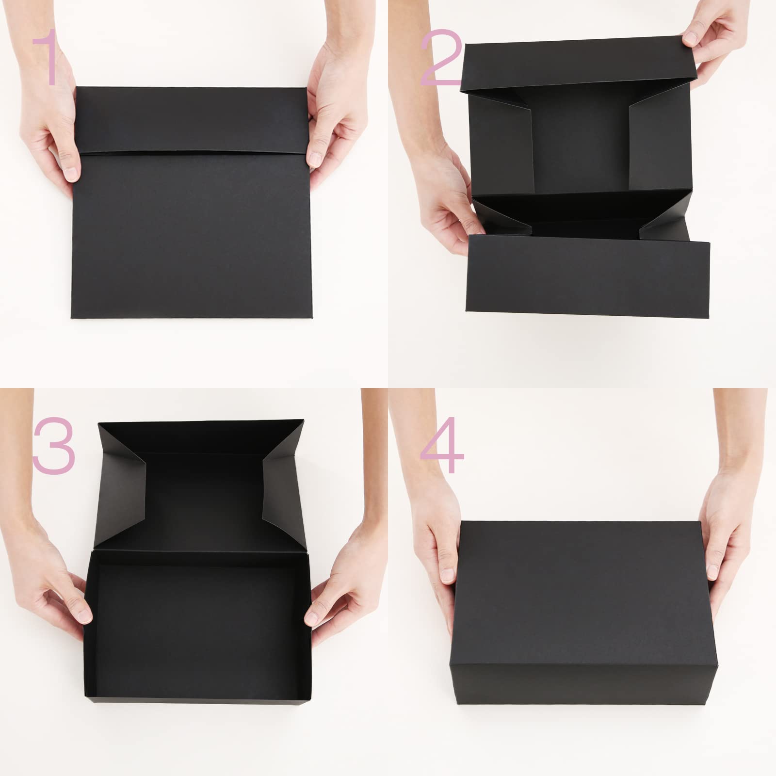 JINMING 30 Gift Boxes 9.5x6.5x3 Inches, Matte Black Gift Boxes Bulks for Mother's Day, Father's Day, Party, Birthday, Groomsmen Proposal Boxes for Light Gifts