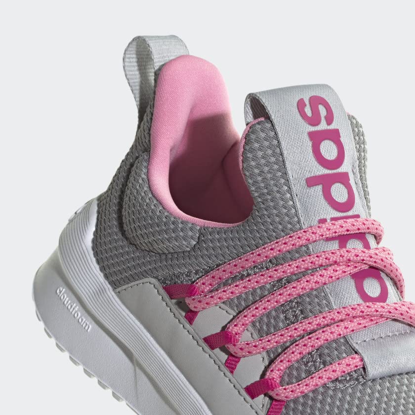 adidas Lite Racer Adapt 5.0 Running Shoe, Grey/Grey/Team Real Magenta, 3 US Unisex Little Kid