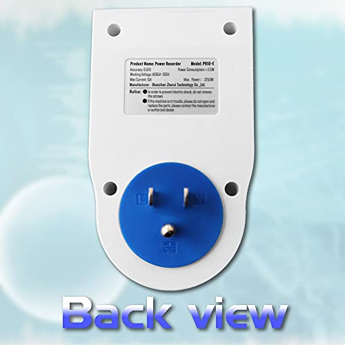 ZHURUI PR10-E US15A Power Meter Plug/Home Power metering Socket/watt Meter/2.4 inch TFT Color LCD/0.5FS(New)