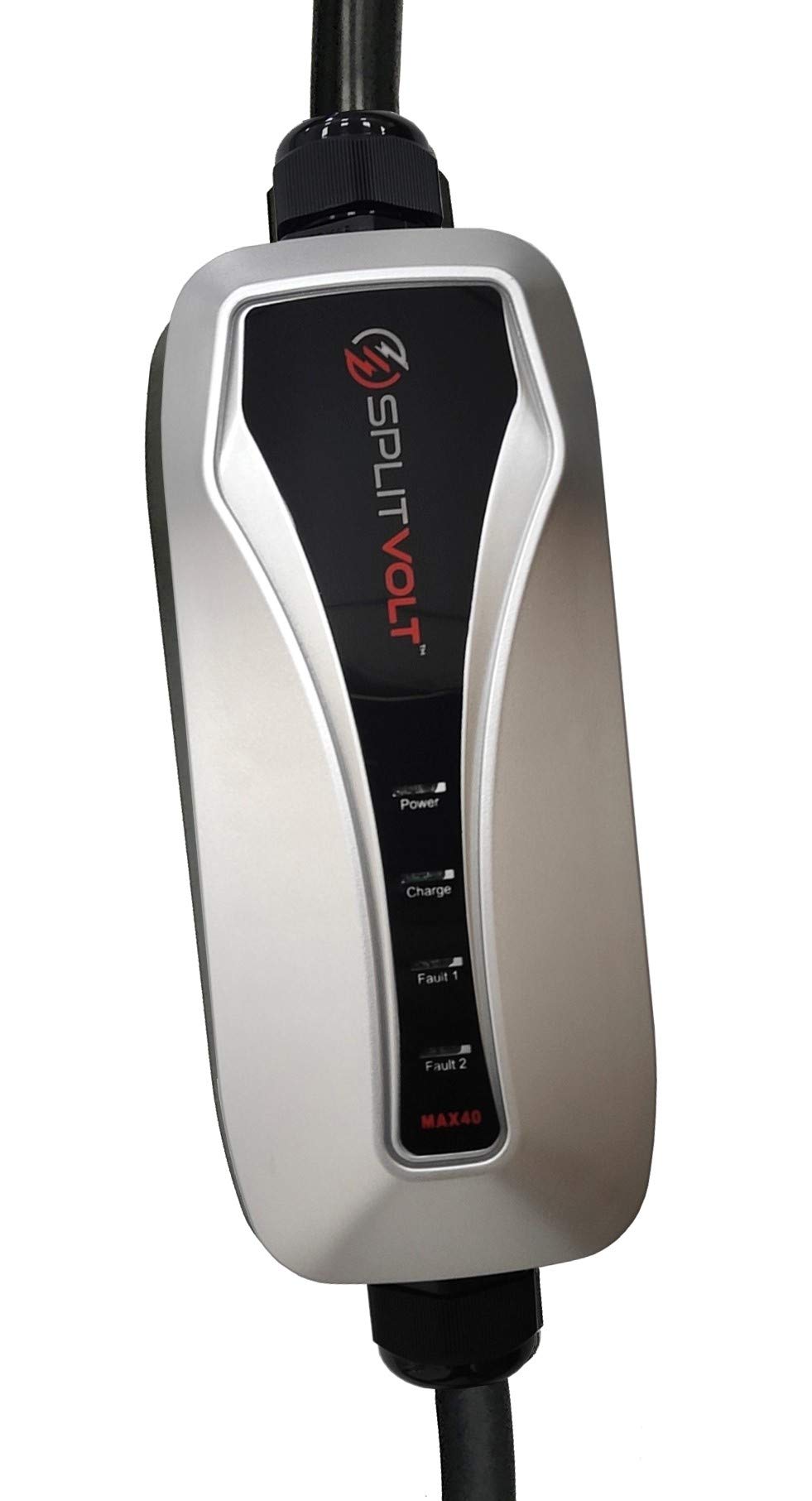 Splitvolt NEMA 14-50 Level 2 Charger with 16 ft Cord, 40amp EV Charger, NEC-Safe Fast 50 Amp Circuit Charging, J1772 Plug, Includes EVSE Cable Travel Bag