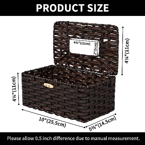 GRANNY SAYS Tissue Box Cover Rectangular, Tissue Box Holder, Waterproof Tissue Holders for Bathroom, Tissue Cover Box with Bottom, Decorative Facial Tissues Cube Box, Brown