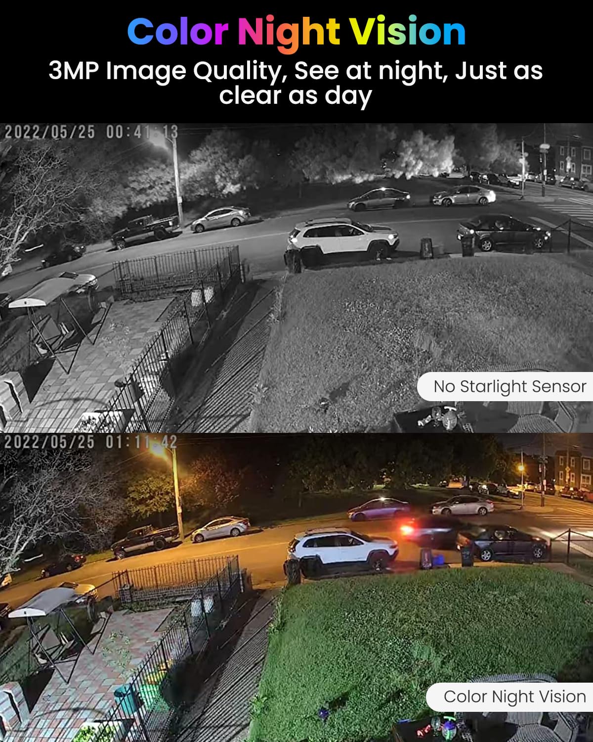 MUBVIEW Security Cameras Outdoor Wireless, 2K Smart Battery Camera 2.4Ghz WiFi, Cameras for Home Security with Spotlight&Siren Alarm, 2-Way Audio, Color Night Vision, Motion Detection, Cloud Storage
