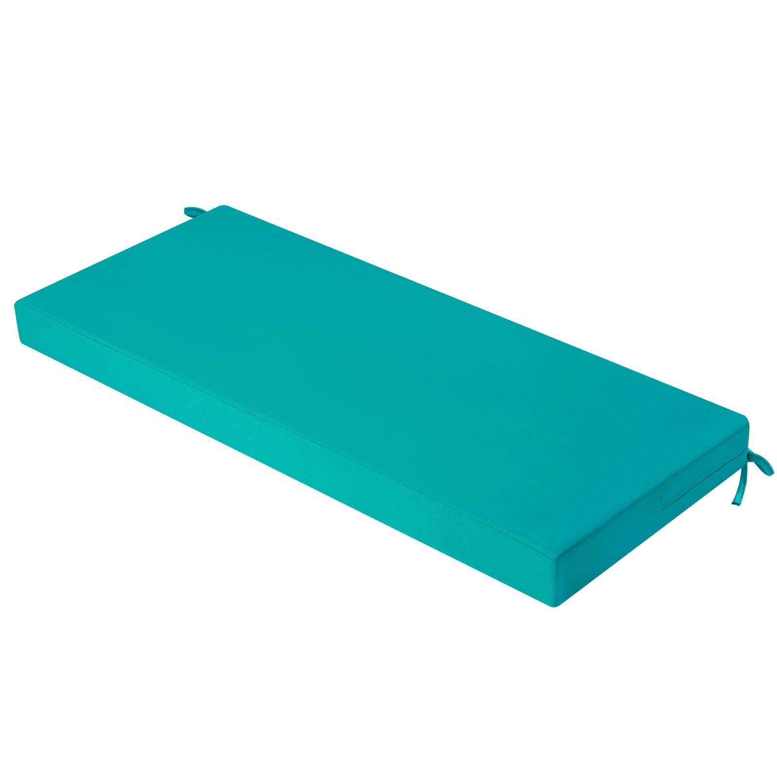 idee-home Outdoor Bench Cushion Waterproof, Bench Cushions for Outdoor Furniture, Patio Porch Swing Replacement Seat Pad with Ties for Garden Backyard, 42 x 18 Inch Peacock Blue