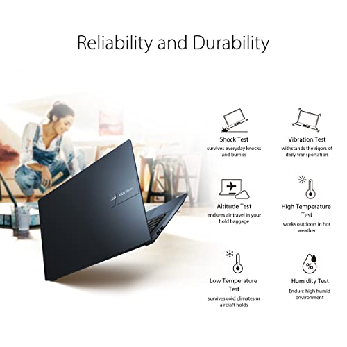 ASUS Vivobook Pro 15 OLED Laptop, 15.6” 2.8K OLED Display, AMD Ryzen 7 6800H Mobile CPU, NVIDIA GeForce RTX 3050 Ti GPU, 16GB RAM, 1TB SSD, Windows 11 Home, Quiet Blue, M6500RE-EB74