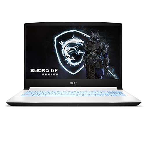 MSI Sword 15.6" 144Hz 3ms FHD Gaming Laptop Intel Core i7-11800H RTX3050TI 8GB 512GBNVMe SSD Win10 - White (A11UD-1248)