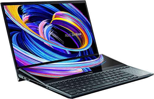 ASUS ZenBook Pro Duo 15 UX582 15.6" FHD OLED Touchscreen (Intel 14-Core i7-12700H, 16GB DDR5 RAM, 1TB SSD, GeForce RTX 3060 6GB) Business Laptop, ScreenPad Plus, Backlit, IST HDMI, Stylus, Win 11 Pro