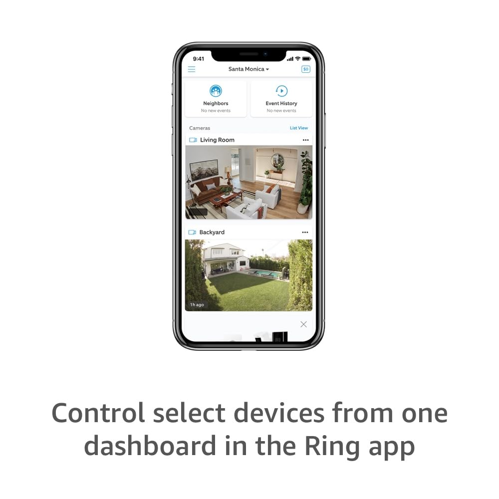 Ring Stick Up Cam Battery | Weather-Resistant Outdoor Camera, Live View, Color Night Vision, Two-way Talk, Motion alerts, Works with Alexa | Black