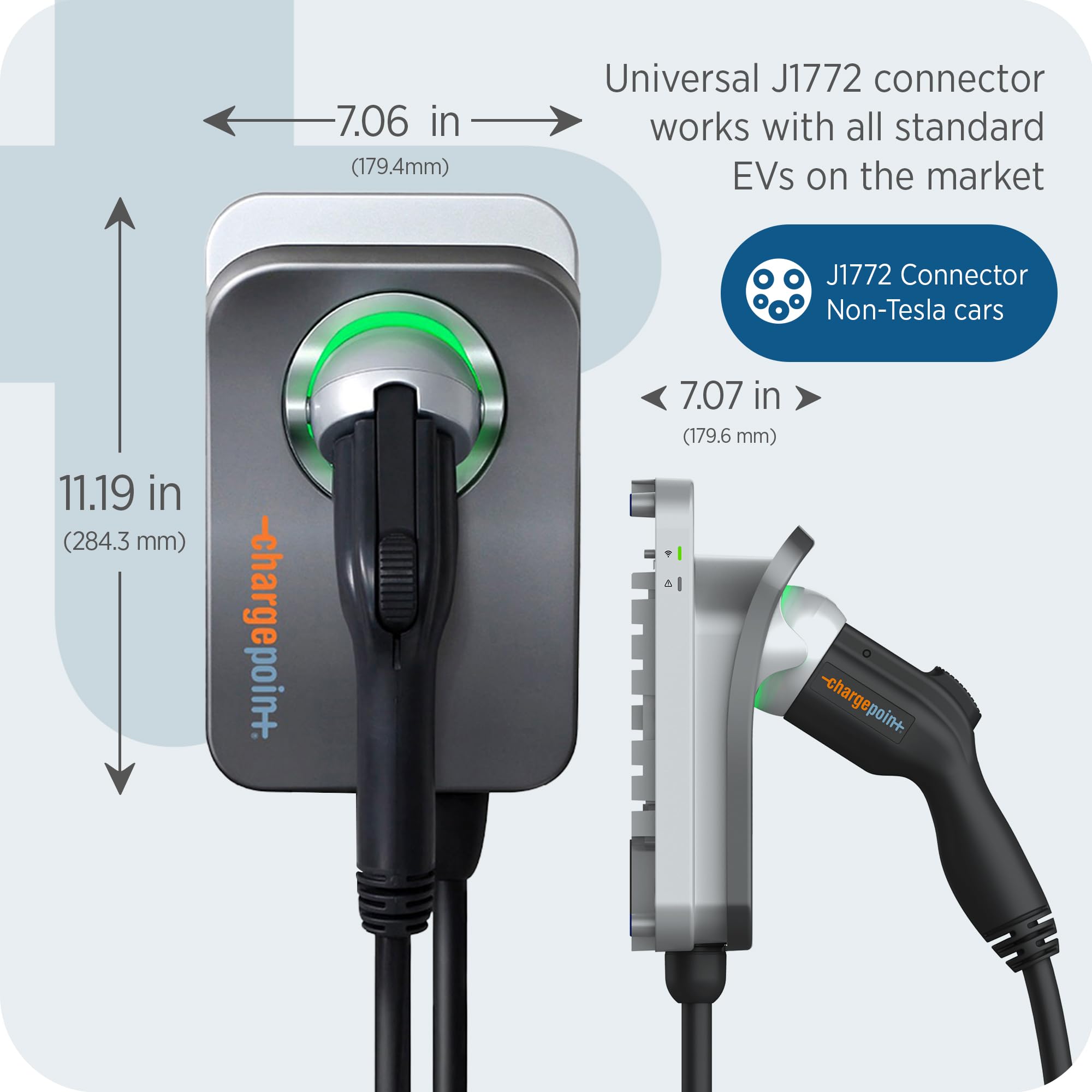 ChargePoint HomeFlex Level 2 EV Charger J1772, Hardwired Electric Car Charger