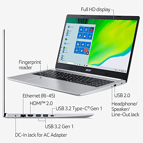 Acer 2023 Newest Aspire 5 Laptop, 14 Inch FHD IPS Display, Intel Core i5-1135G7,8GB RAM, 256GB PCIe SSD, Intel Iris Xe Graphics, Wi-Fi 6, Bluetooth 5.1, Windows 11 Home, Bundle with JAWFOAL